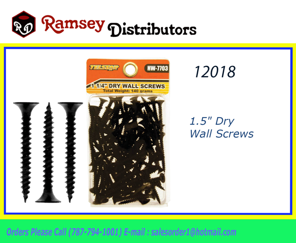 12018 – HW 7703 1.5″ Dry Wall Screws – Ramsey Distributors
