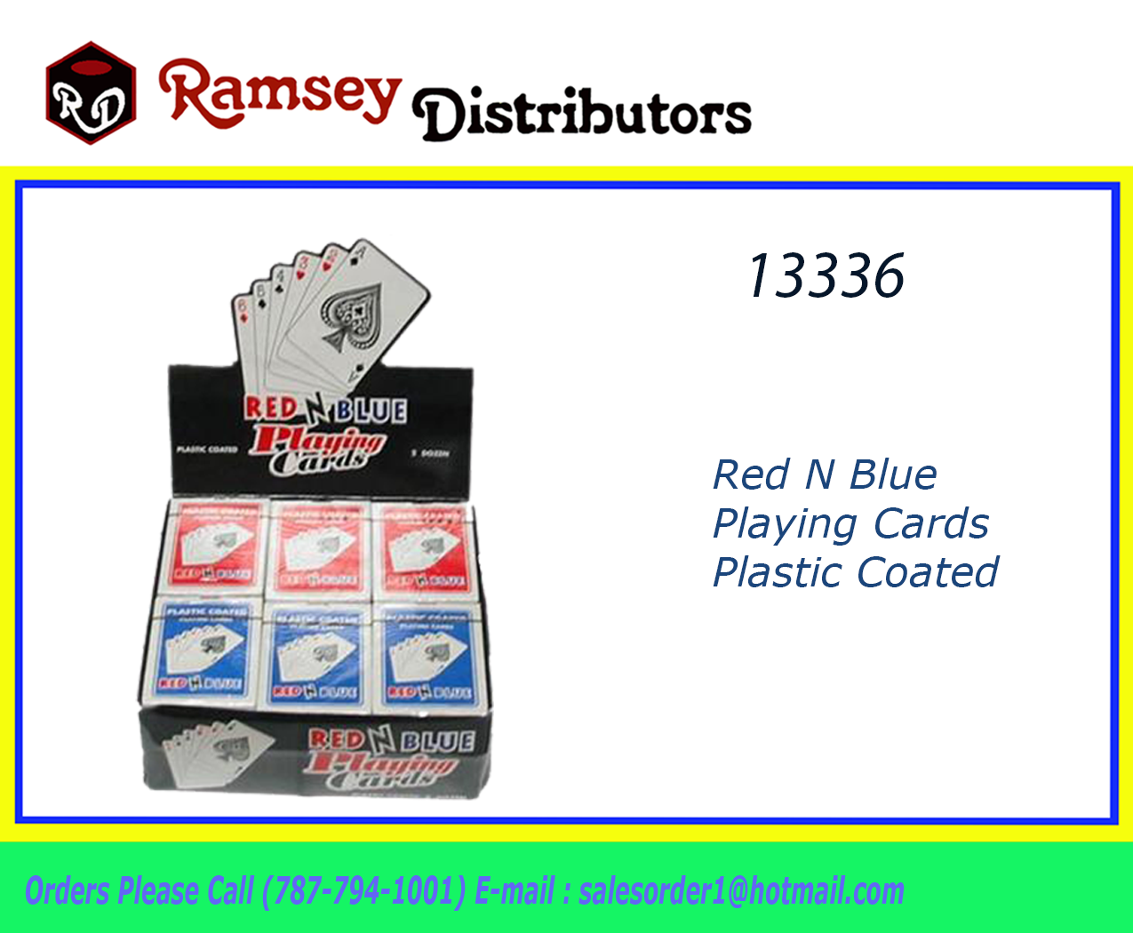 13336 – Red N Blue Playing Cards 2 Dozen Plastic Coated – Ramsey ...