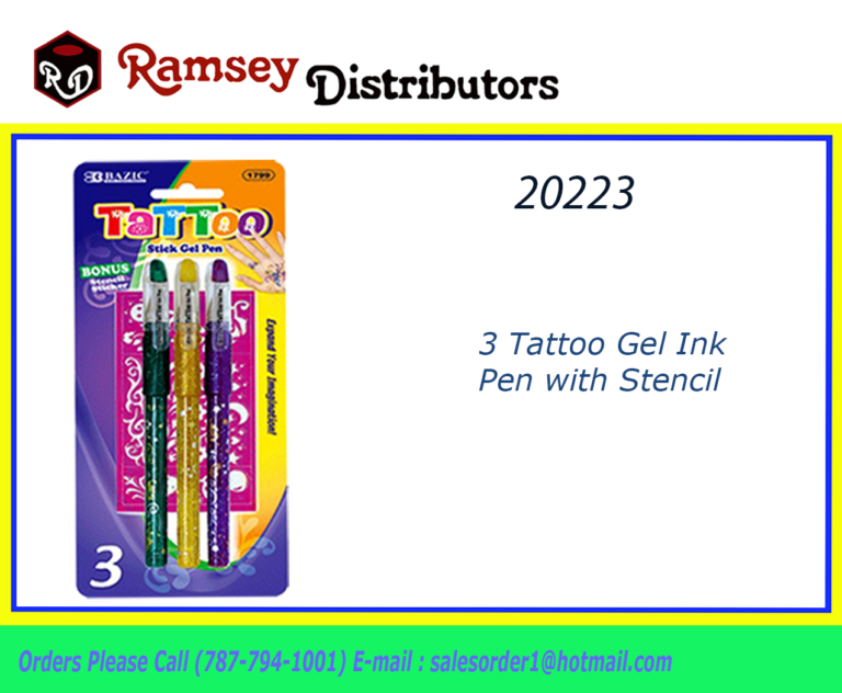 20223 – 1799 3 Tattoo Gel Ink Pen with Stencil – Ramsey Distributors