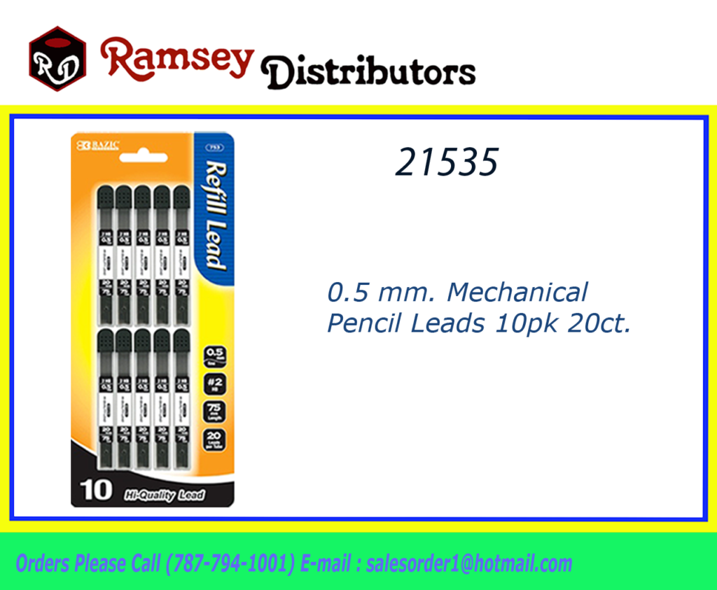 21535 – 753 20 ct. 0.5 mm. Mechanical Pencil Leads (10/Pack). – Ramsey ...