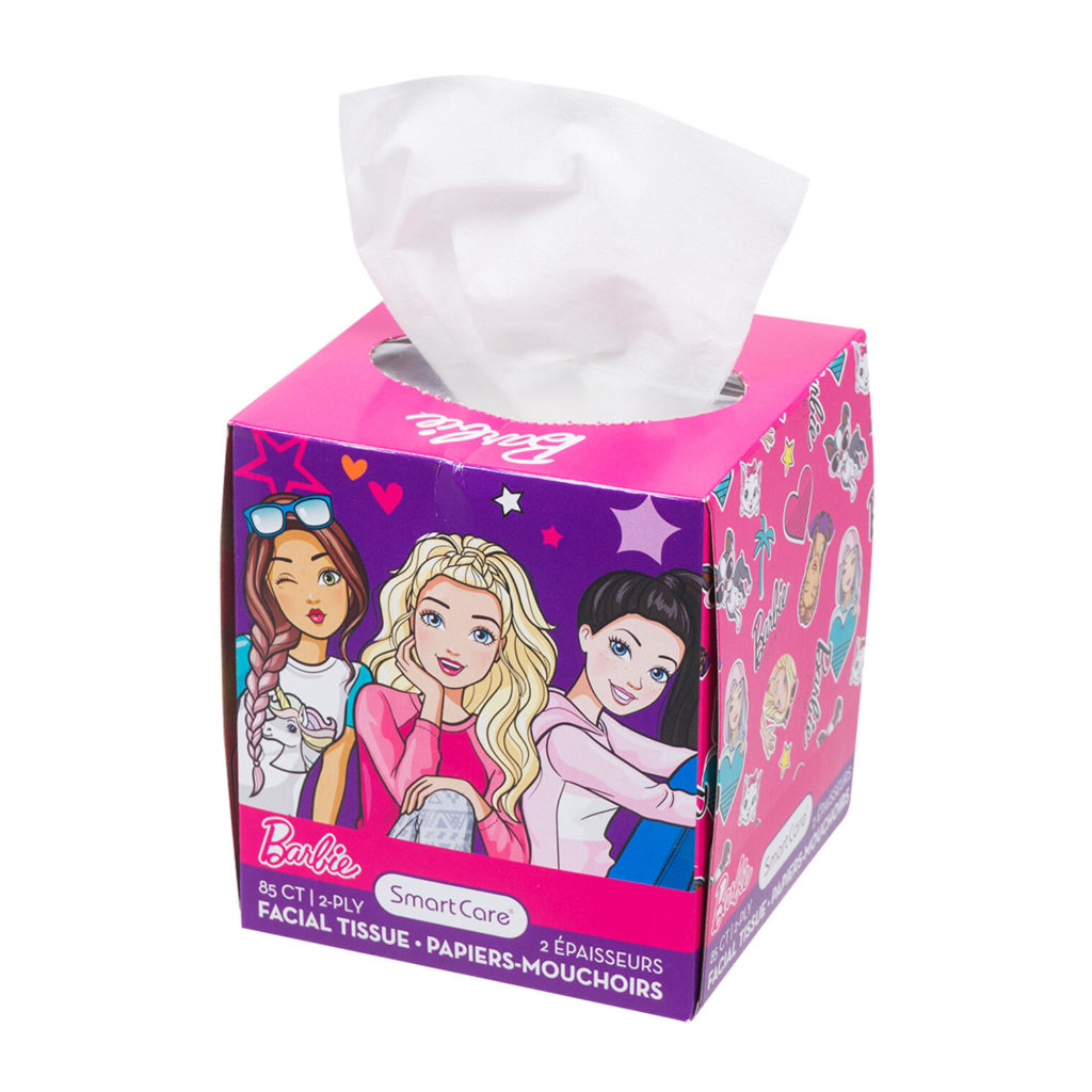 13001 – 44210 85 Sheet Barbie Facial Tissue Box – Ramsey Distributors