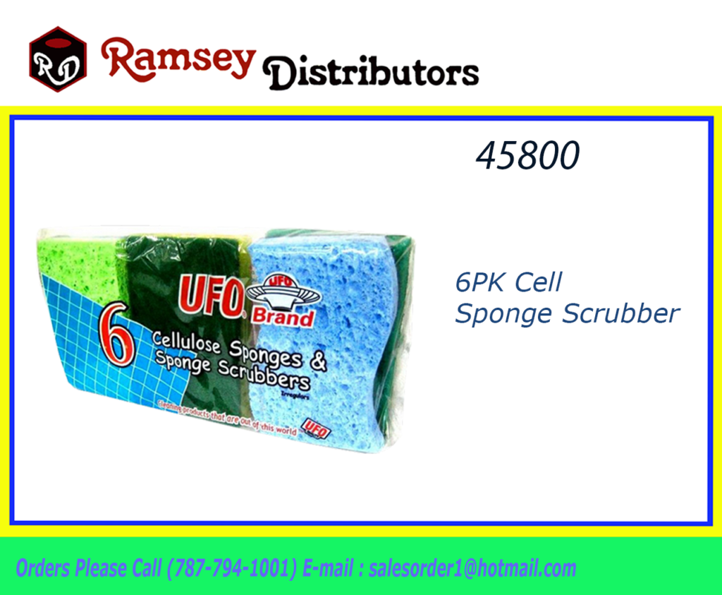 45800 – 6PK Cell Sponge Scrubber – Ramsey Distributors