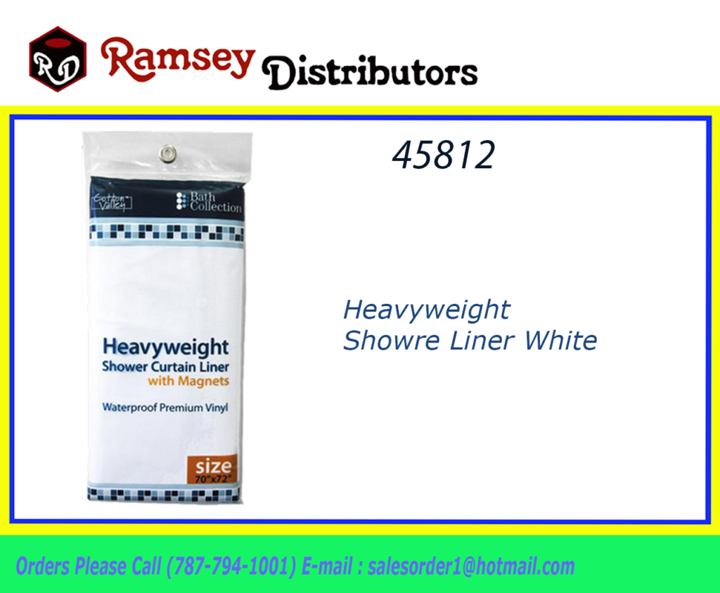 45812 – 76786 HEAVYWEIGHT SHOWER LINER:White – Ramsey Distributors