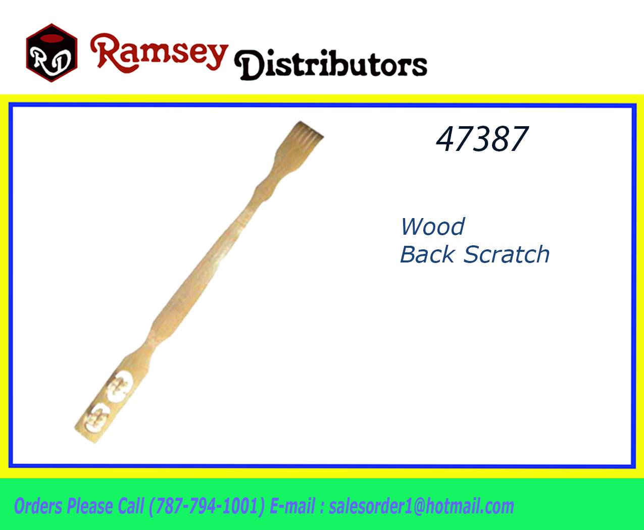 47387 – 82302 Wood Back Scratch – Ramsey Distributors
