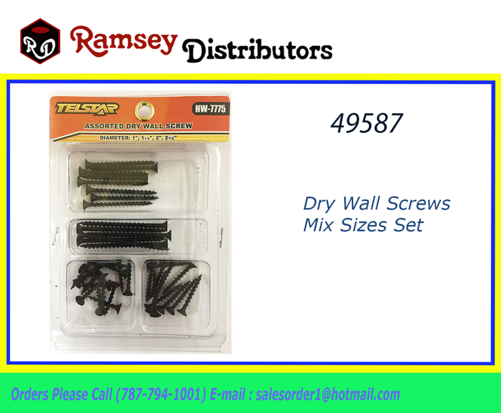 49587 – HW-7775 Dry Wall Screws Mix Sizes Set – Ramsey Distributors