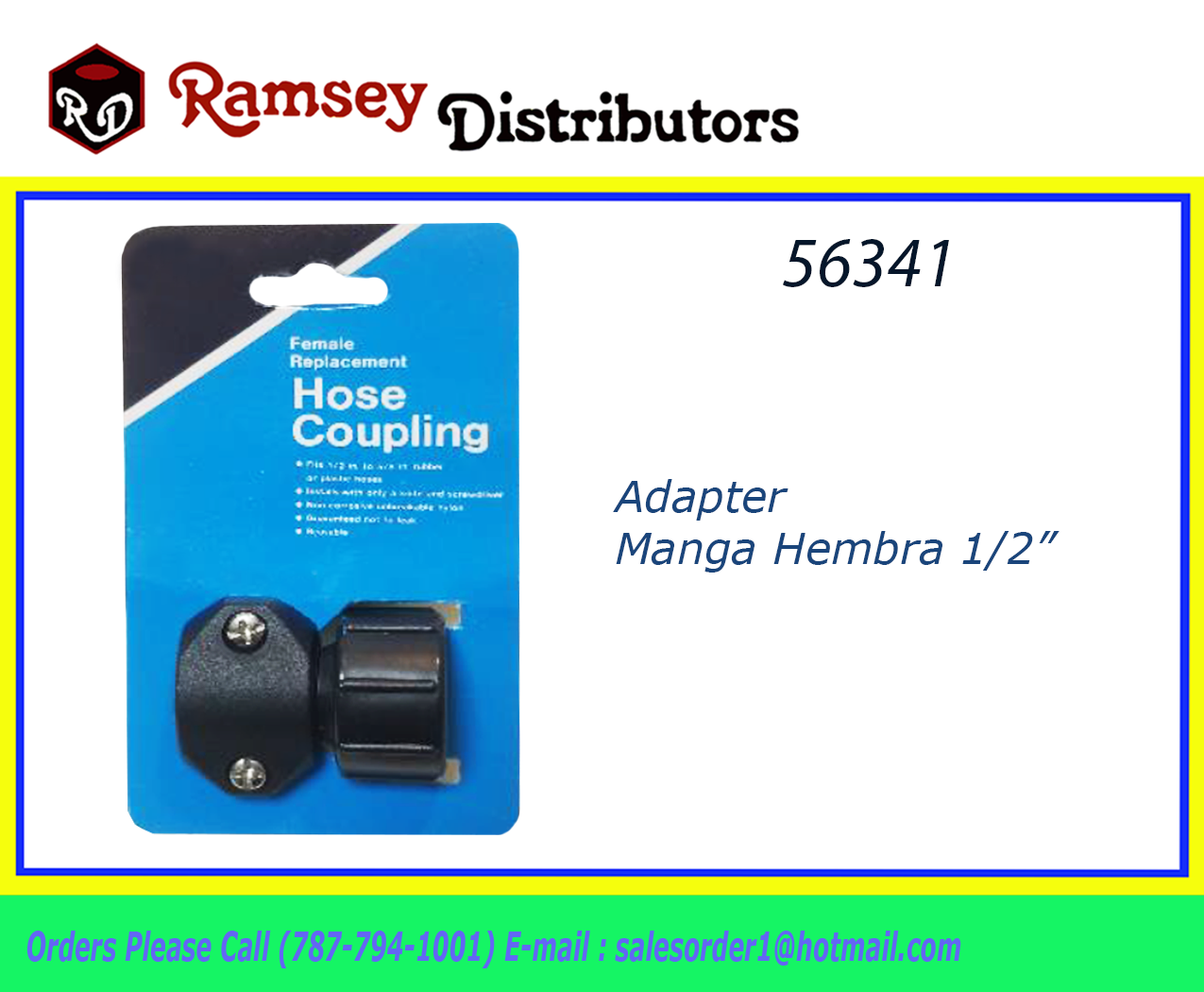 56341 – SD-P1432 Adapter Manga Hembra 1/2″ – Ramsey Distributors