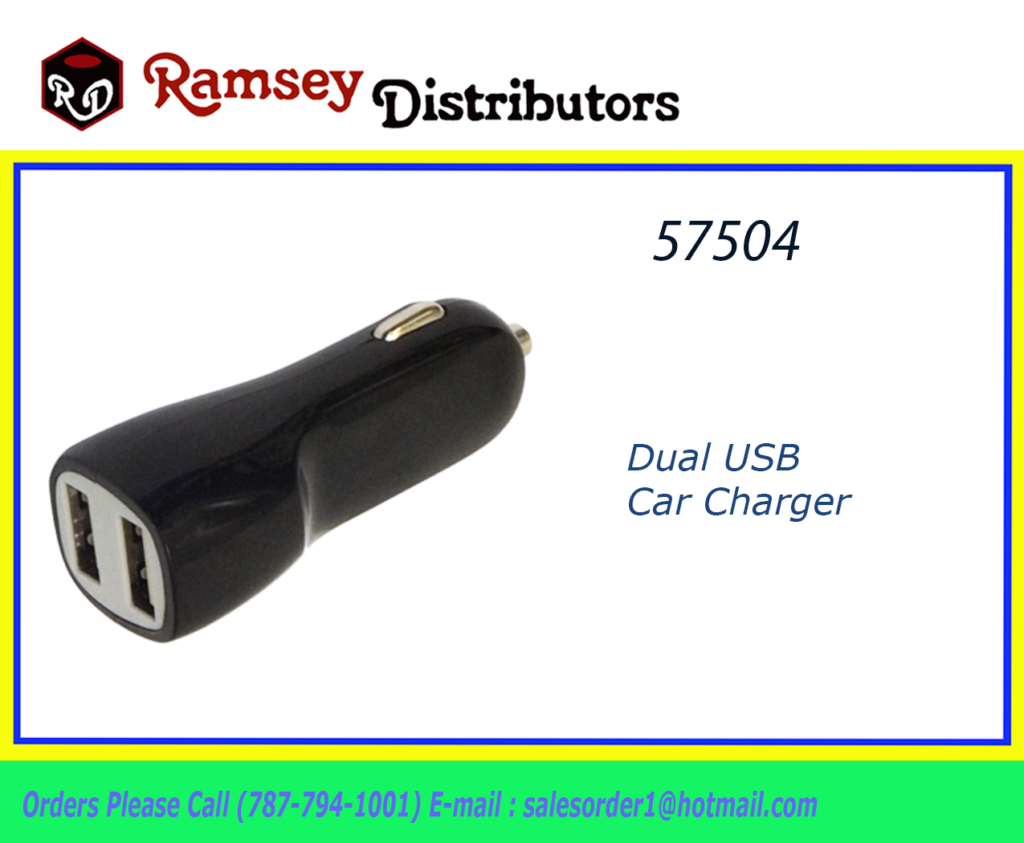 57504 – DUAL USB CAR CHARGER – Ramsey Distributors