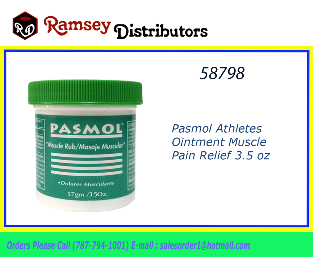 58798 – 27315 Pasmol Athletes Ointment Muscle Pain Relief 3.5 OZ ...