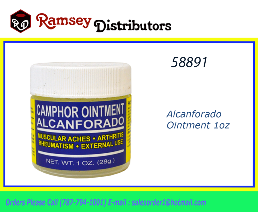 58891 – ULR002 Alcanforado ( Camphor Ointment ) 1oz – Ramsey Distributors
