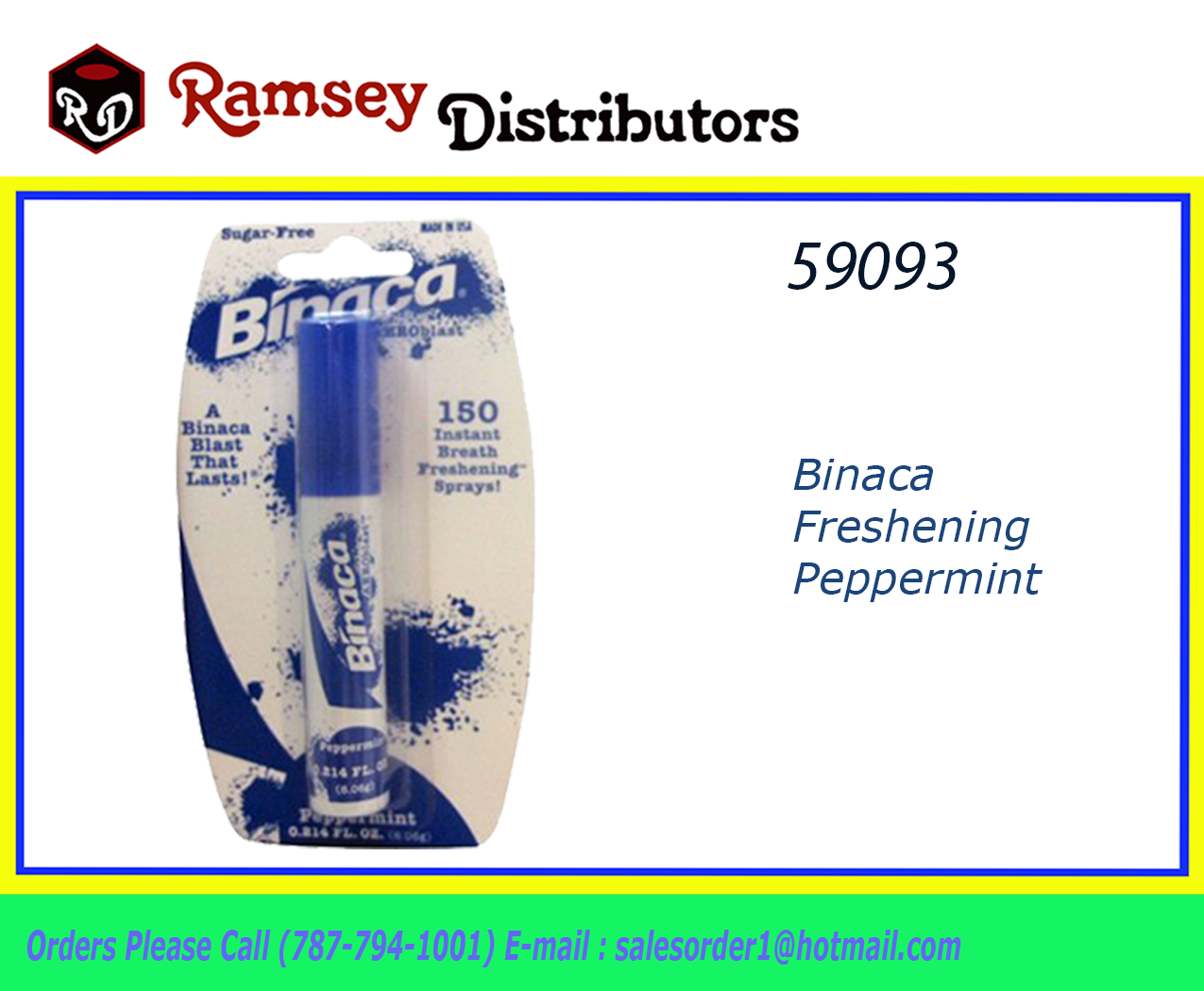 59093 – Binaca Aeroblast/0.214fl. Breath Freshening Peppermint 6pc ...