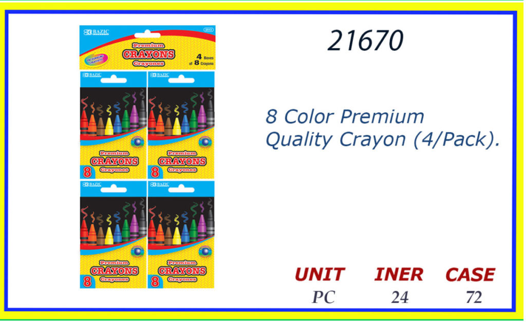 21670 – CRAYON 8 COLORS – Ramsey Distributors