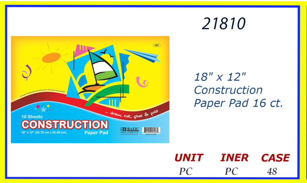 21810 – 18″ X 12″ PAPER CONSTRUCTION – Ramsey Distributors