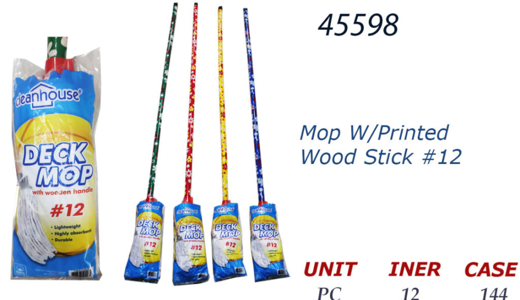 45598 – CH19116 Mop W/Printed Wood Handle #12 – Ramsey Distributors