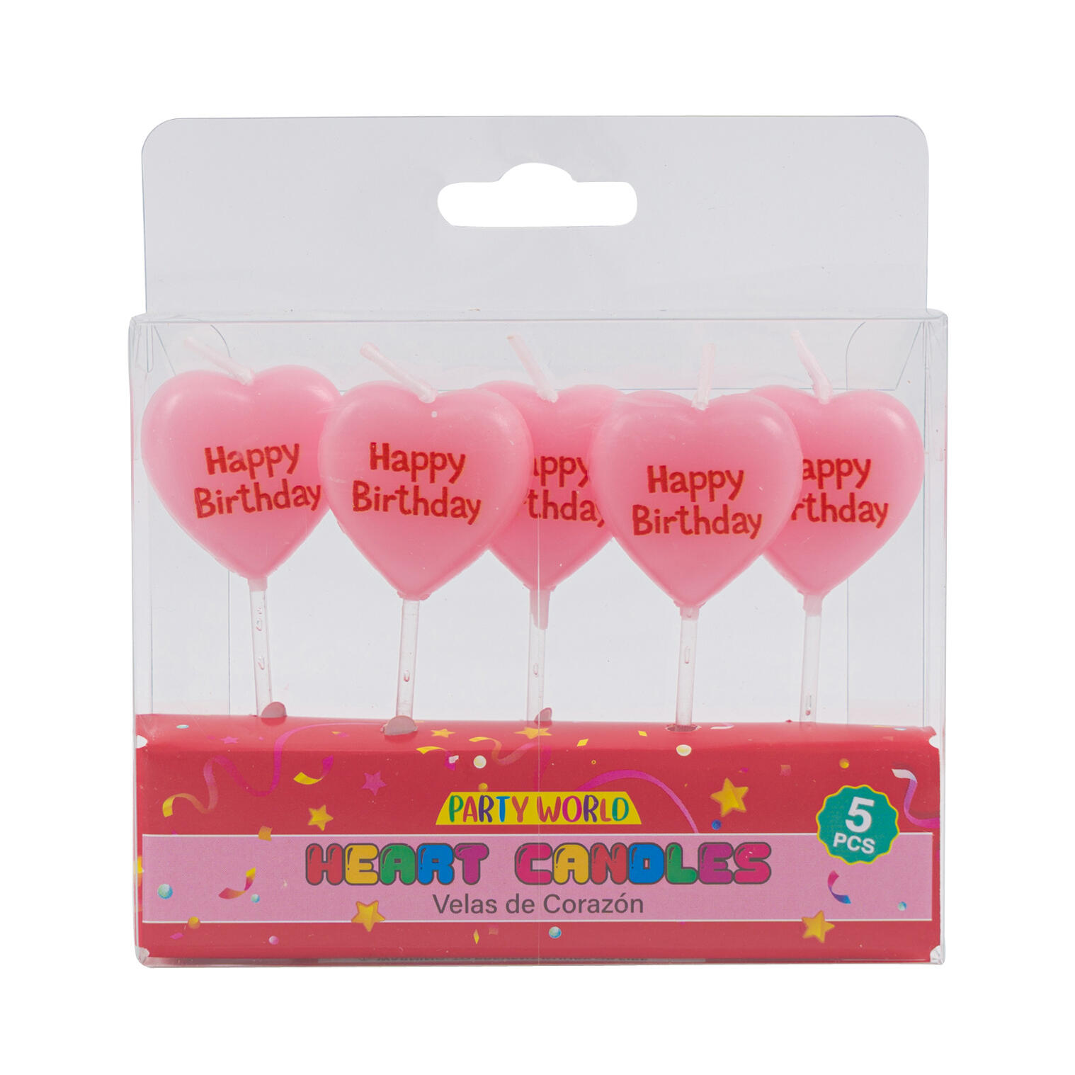 29298 – 72915 5pc Heart Candles-Pink/Red – Ramsey Distributors